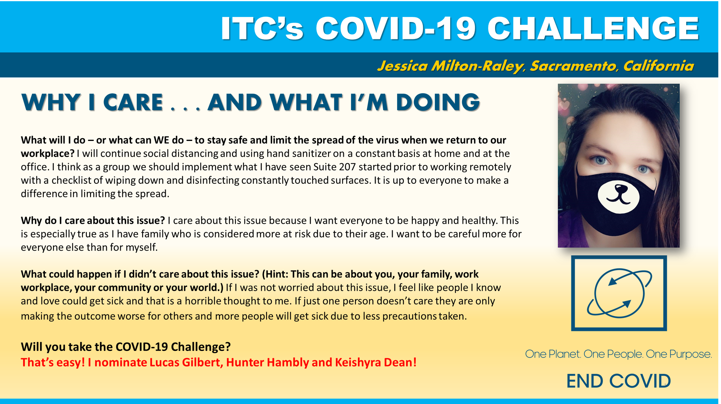 Jessica Milton-Raley, Sacramento, California - ITC Service Group
